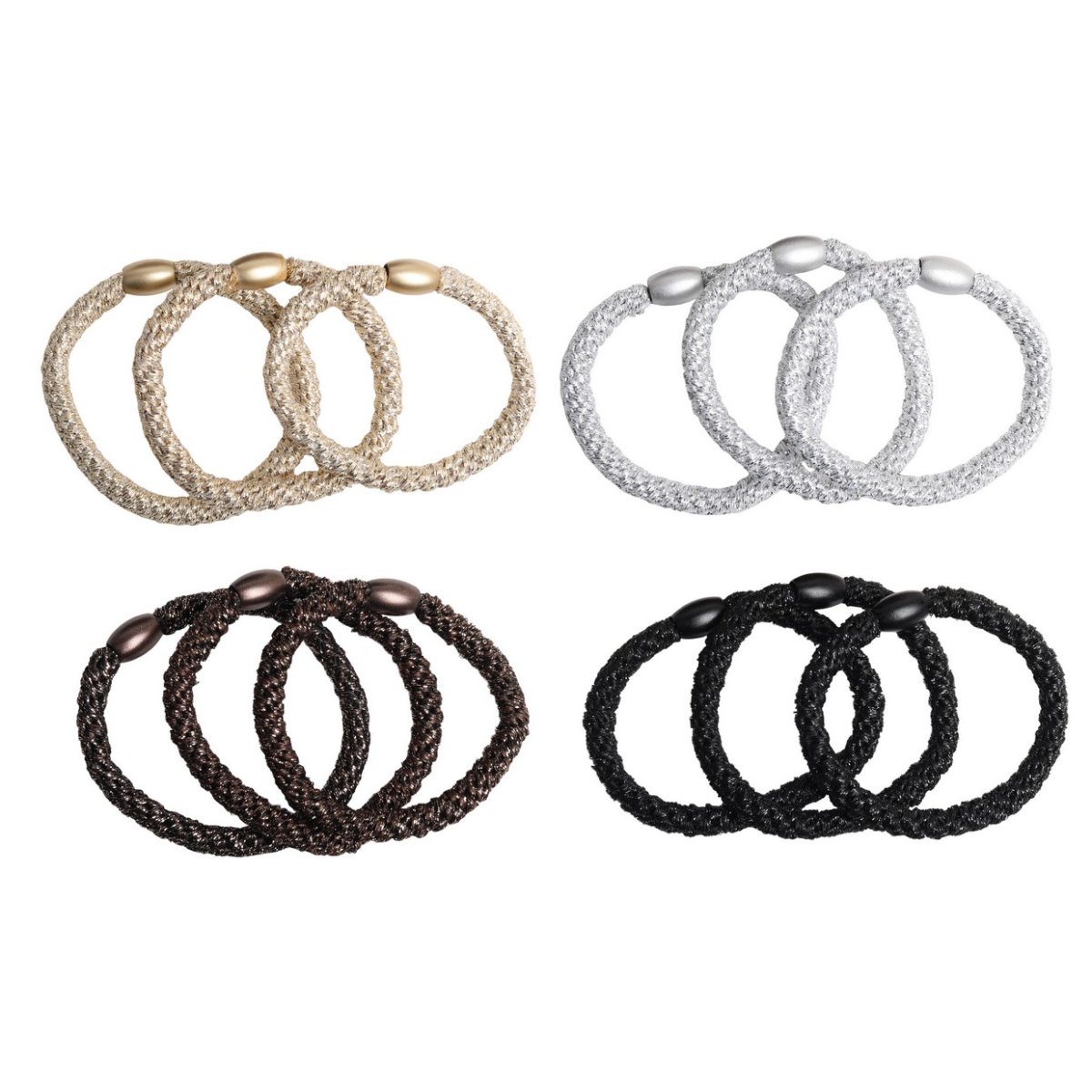 SD® 3 pack hairtie metallic. - SD® Scrunchies - SD Design